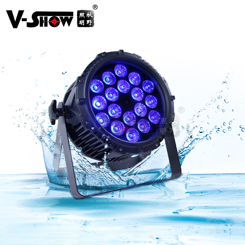 V-Show IP65 18x18w RGBWA UV 6in1 led outdoor par can light Effect DMX512 Disco DJ Stage ...