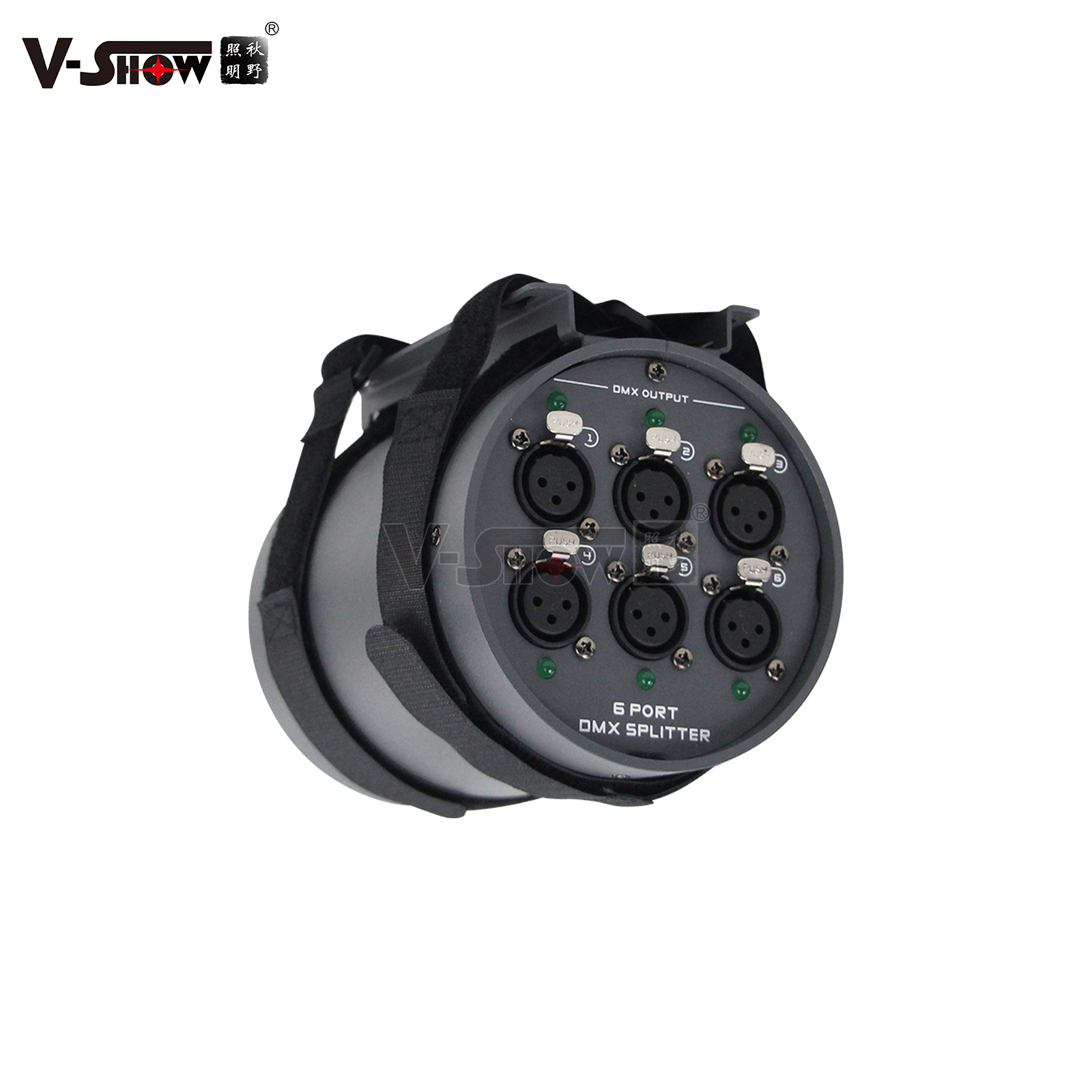 VSHOW DSP06 shipping from USA 1pc 6 Port DMX Splitter Output 512x 6 ...