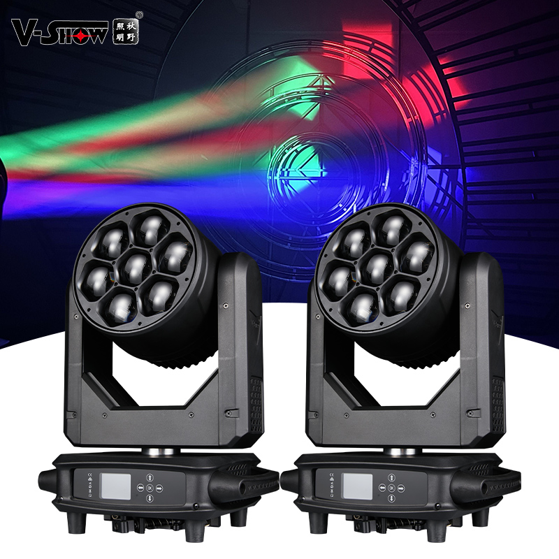 V-Show 2pcs 7 * 40W RGBW 4in1 LED Splash 7 Fixture LED Beam Wash Zoom ...